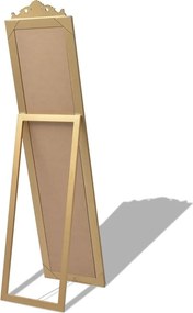 Volně stojící zrcadlo barokní styl 160 x 40 cm zlaté 243692