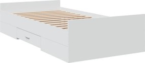 Rám postele se zásuvkami bílý 90 x 200 cm kompozitní dřevo 3280335