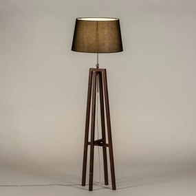 Stojací designová lampa Paola Black and Dark Brown