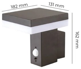 LED Solární nástěnné svítidlo se senzorem SOLARIS2 LED/5,5W/3,7V 4000K IP44