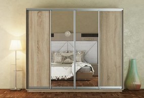 Casarredo - Komfort nábytek Šatní skříň MAGNA 280 sonoma/zrcadlo