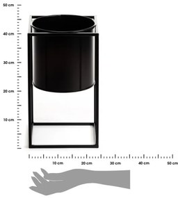 Stojan na květiny RING 40x23 cm černá