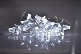 Solight 1V52-W LED vánoční řetěz hvězdy 1.5m / 10x LED / 2x AA / bílé