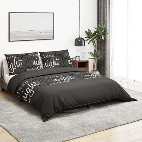 vidaXL Sada ložního prádla 220 x 240 cm bavlna [136527] Barva: Tmavě šedá a černá
