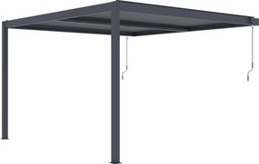 Bioklimatická pergola G21 Trenton 4x4 m, antracitová hliníková