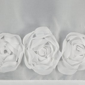 KRÁTKÁ ZÁCLONA NA PÁSCE EVA MINGE ROSES10 150X40 CM BÍLÁ
