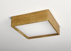 Světlo z dubu, 25W, výroba v ČR, stropní svítidlo BLOKK S 25W, vyrobené ručně z dubového dřeva Neutrální bílá 4000 K