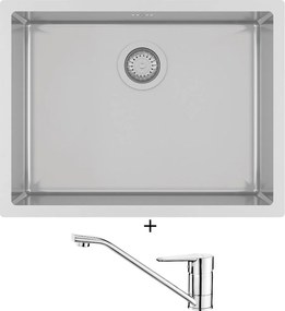 SET Aquastone ELEGANT 120-54 nerez kartáčovaný + Deante CORIO BFC 060M chrom