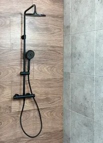 kielle Oudee - Sprchový set s termostatem | 23 cm | 3 proudy | matná č
