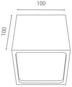 LED2 - LED Venkovní stropní svítidlo CUBE LED/12W/230V bílá IP54
