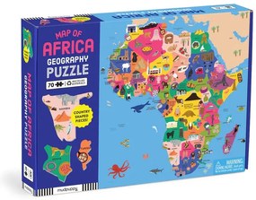 Mudpuppy Zeměpisné puzzle Mapa Afriky 70 dílků