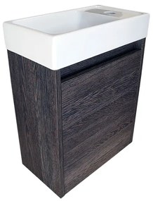 Koupelnová skříňka závěsná s keramickým umyvadlem Marta 40 Wenge P/L | BPS-koupelny