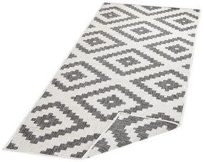 NORTHRUGS - Hanse Home koberce Kusový koberec Twin-Wendeteppiche 103132 grau creme – na ven i na doma - 80x350 cm