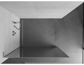 Mexen Kioto L, sprchová zástěna Walk-In 120 x 200 cm, 8mm sklo vzor zrcadlo, chromový profil, 800-120-103-01-50