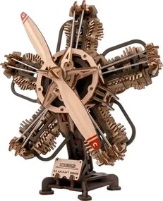 UGEARS 3D dřevěné mechanické puzzle Letecký motor R-5 / 470 dílků
