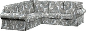 Potah na pohovku IKEA Ektorp rohová barva vícebarevná látka pletený vzor, vzorované