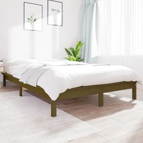 Rám postele medově hnědý masivní borovice 150 x 200cm King Size - Default Title