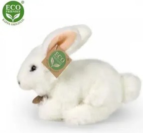 RAPPA Plyšový králík bílý 16 cm / ECO-FRIENDLY / od 0 měsíců