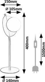 Rabalux Černá stolní lampa Jules pro žárovku G9 74221