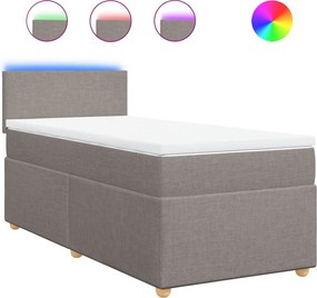 Box spring postel s matrací taupe 100 x 200 cm textil 3288888