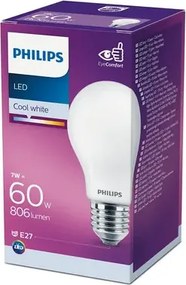 Philips Classic LEDbulb A60 7W / 60W E27 / matná / 4000K neutrální bíl