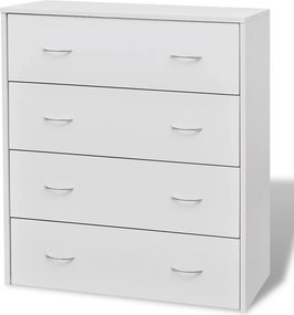 Příborník se 4 zásuvkami 60 x 30,5 x 71 cm bílý 242545