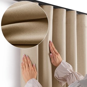Béžový dimout závěs 200x250 cm Calisto – Filumi