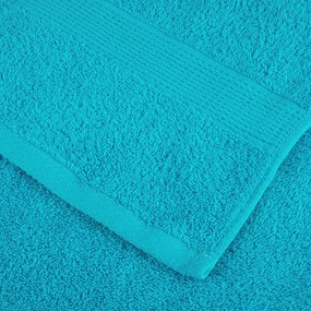 Premium ručníky SOLUND 2 ks tyrkysové 70 x 140 cm 600 g/m² 137452