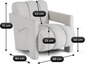 Designové křeslo Bender šedé