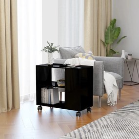 Odkládací stolek černý s leskem 70x35x55 cm kompozitní dřevo - Default Title