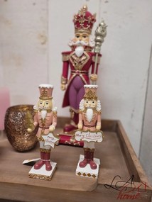 Dekorativní soška Louskáčka s cedulkou Merry Christmas - 9*7*22 cm