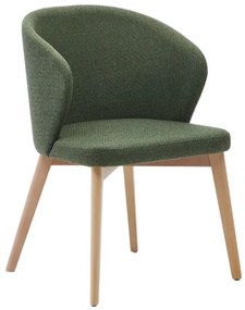 OnaDnes -20% Zelená čalouněná jídelní židle Kave Home Darice