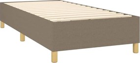 Box spring postel s matrací a LED taupe 80 x 200 cm textil 3135633