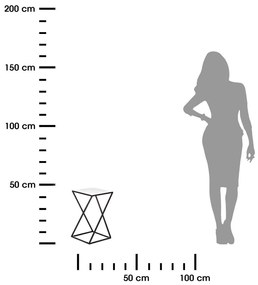 Stojan na květiny LOFT I černý 40 cm