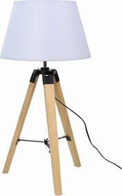 Stolní lampa Candellux Lugano přírodní dřevo