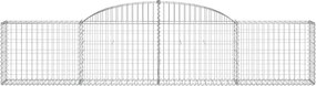 Klenuté gabionové koše 4 ks 300x30x60/80 cm pozinkované železo 3146487