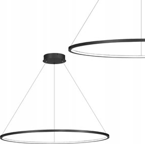 Led závěsná lampa Moderní Saturno Black 57W Ring