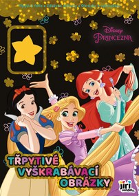 JIRI MODELS Třpytivé vyškrabávací obrázky + omalovánky Disney Princezny 5