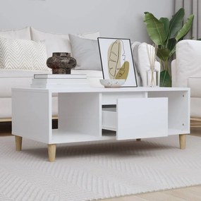 Konferenční stolek bílý 90 x 50 x 36,5 cm kompozitní dřevo