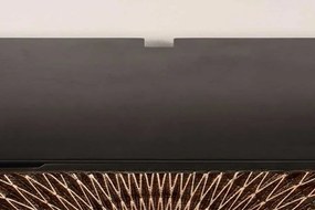 Designový závěsný TV stolek Tarragona 160 cm černé mango