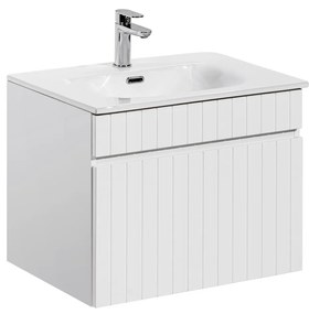 Comad Koupelnová skříňka s keramickým umyvadlem Iconic White 60 cm - bílá mat