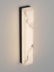 Bílé/matně černé LED nástěnné svítidlo v dekoru kamene Shado – Nova Luce