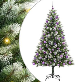 Umělý vánoční stromeček s umělým sněhem 300 LED Teplá bílá 3395457