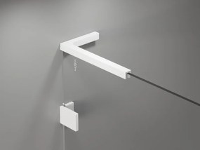 Mexen Lunar L, sprchová stěna pravá 80 x 200 cm, 8mm čiré sklo, bílý profil, 830L-080-000-20-00-P