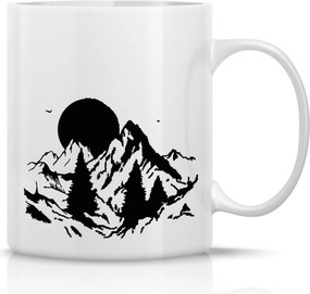 HORY - klasický bílý keramický hrníček 300 ml