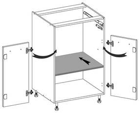 Kuchyňská linka GLAMOUR b | 312,5x172,5 cm | bílá mat