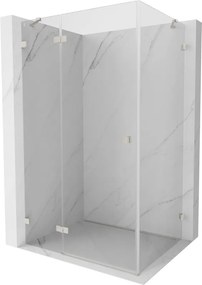 Mexen Lunar, výklopný sprchový kout levý 70 x 80 cm, 8mm čiré sklo, ocelový profil, 834-070-080-97-00-L