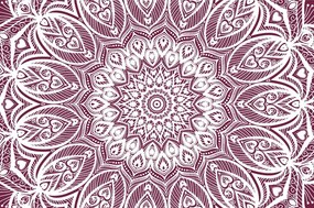 Tapeta Mandala harmonie na růžovém pozadí - 225x150 cm