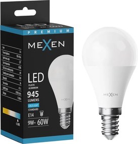 Mexen Nova, LED žárovka E14, G45, 9W, studená - 6500K, 945 lm - L101-E14-0965-01