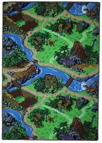 Vopi, Dětský kusový koberec Dino, 160x240, vícebarevná, dětský pokoj